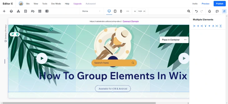 How To Group Elements In Wix | Wiksit